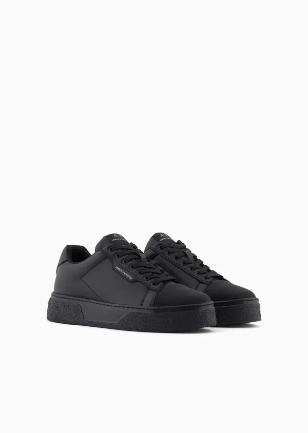 Armani Exchange Round Toe Lace-up Sneakers