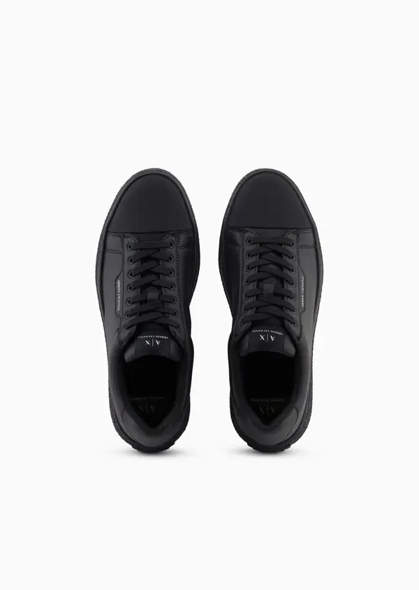 Armani Exchange Round Toe Lace-up Sneakers