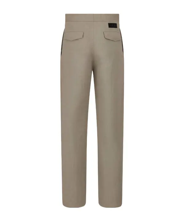 Dior Logo Patch Belted-waist Trousers
