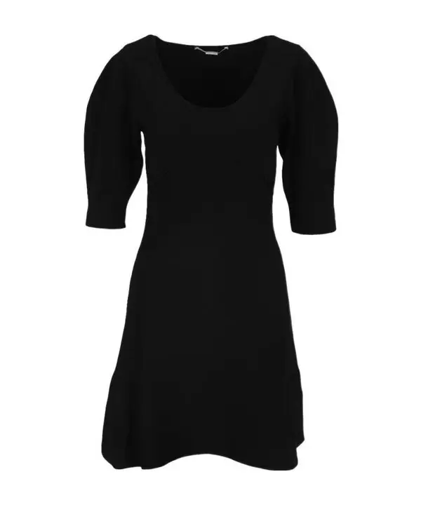 Stella McCartney Scoop Neck Puff Sleeve Knitted Dress