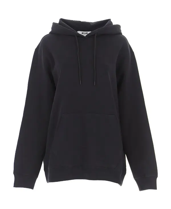MSGM Logo Hooded Sweater - Black