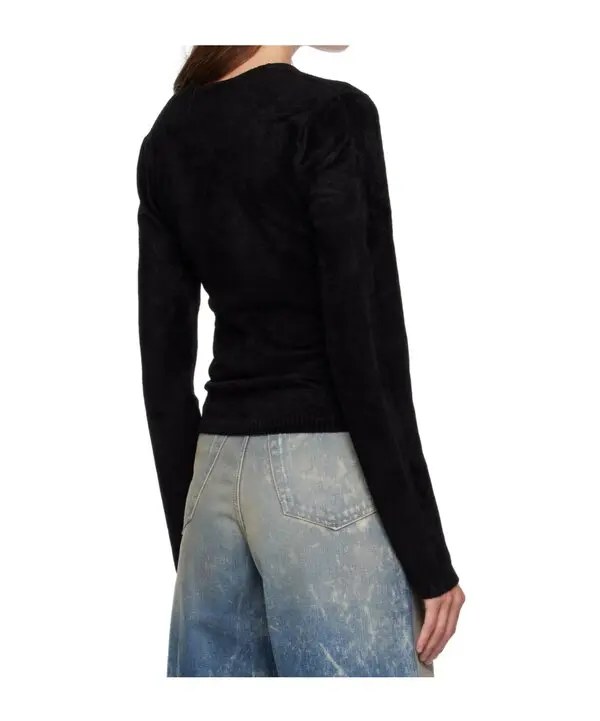 Amiri Velvet V-neck Long Sleeve Top