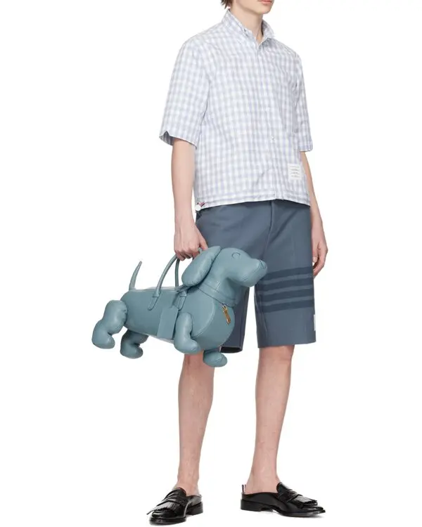 Thom Browne Gingham Poplin Short-sleeve Shirt