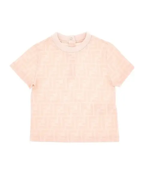 Fendi Ff-print T-shirt - Peach Pink