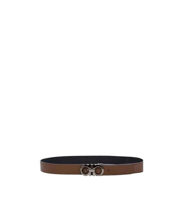FERRAGAMO Gancini Buckle Double-sided Belt - Black