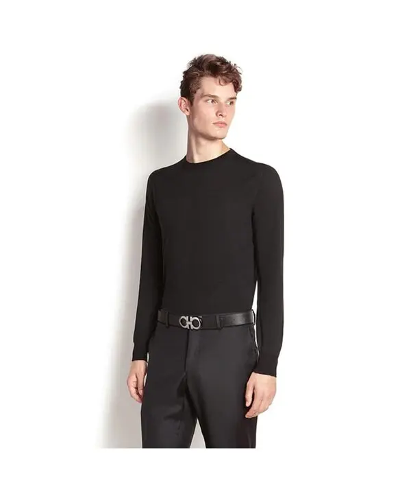 FERRAGAMO Gancini Buckle Double-sided Belt - Black