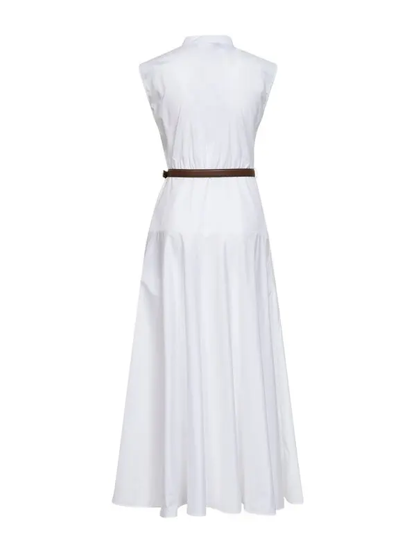 Max Mara Gesto Sleeveless Midi Dress - Optical White