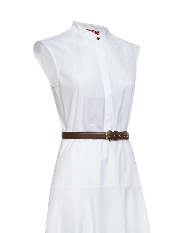 Max Mara Gesto Sleeveless Midi Dress - Optical White