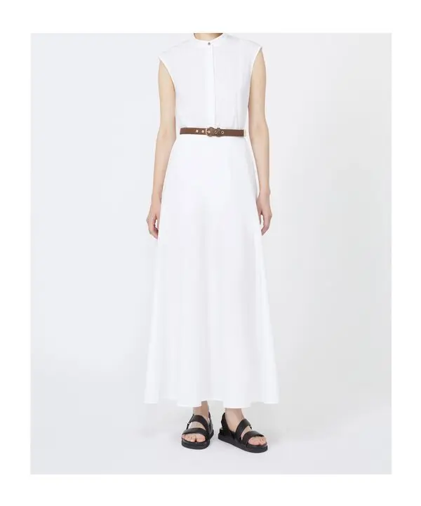 Max Mara Gesto Sleeveless Midi Dress - Optical White