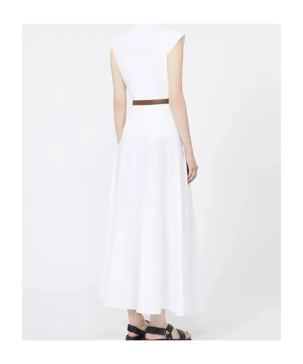 Max Mara Gesto Sleeveless Midi Dress - Optical White