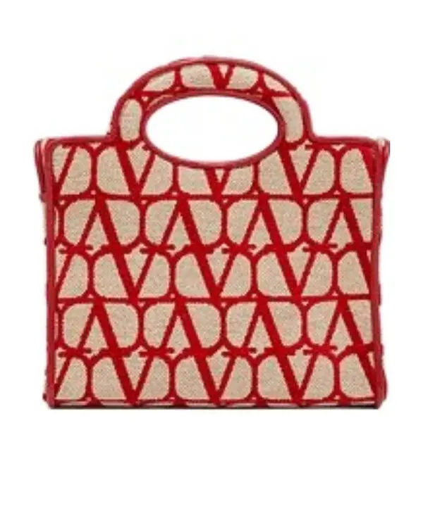 Valentino Garavani Le Troisième Toile Iconographe Top Handle Bag - Red