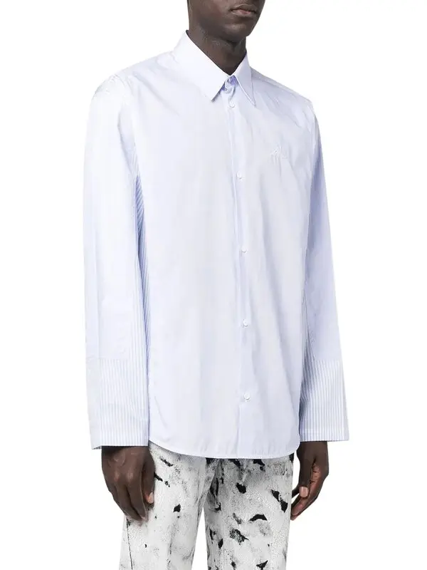 OAMC Logo Embroidered Buttoned Shirt - White