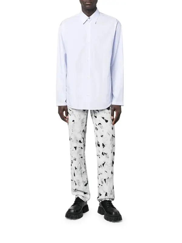 OAMC Logo Embroidered Buttoned Shirt - White