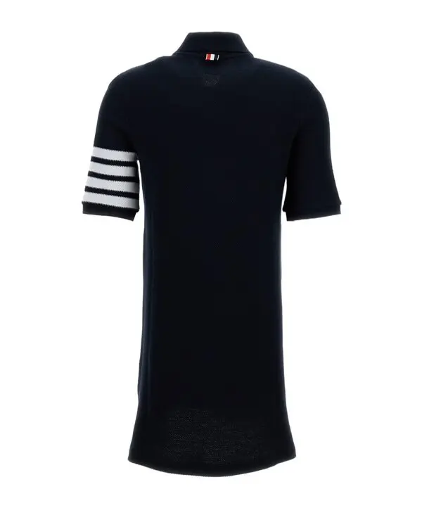 Thom Browne Patch Detail 4-bar Mini Polo Dress