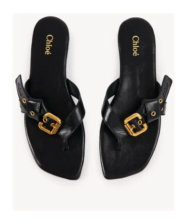 Chloé Mae Thong Sandals With Buckle Detail