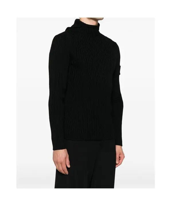 Prada Long-sleeved Ribbed Sweater With Hood