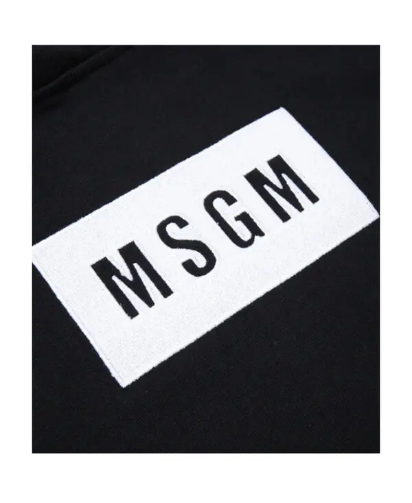 MSGM Logo Hooded Sweatshirt - Black