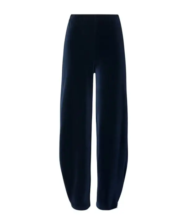 Tory Burch Velour Sweatpant With Zippered Ankle Closures - Ink