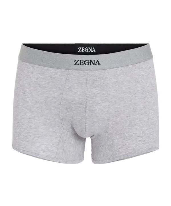 Zegna Elastic Waistband Boxer Briefs - Heather Grey