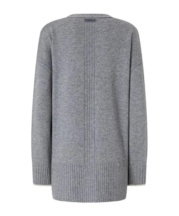Pinko V-neck Button-up Cardigan With Welt Pockets