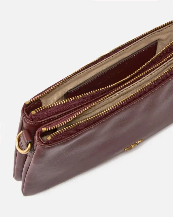 Pinko Zipped Mini Crossbody Bag - Brown