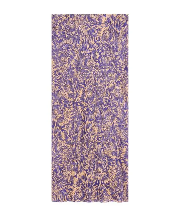 Dries Van Noten Printed Silk Midi Skirt