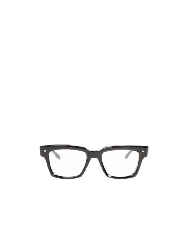 Valentino Garavani Logo Studded Square Eyeglasses - White