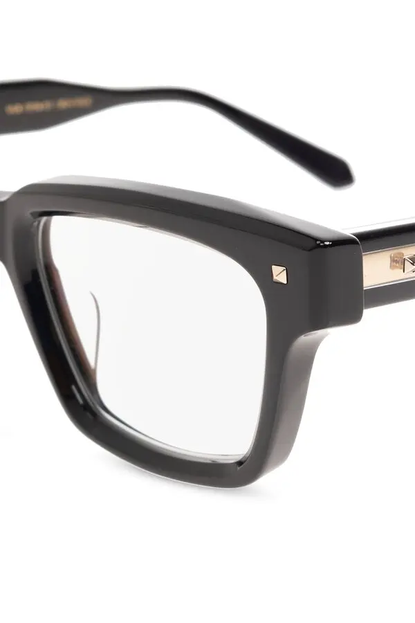 Valentino Garavani Logo Studded Square Eyeglasses