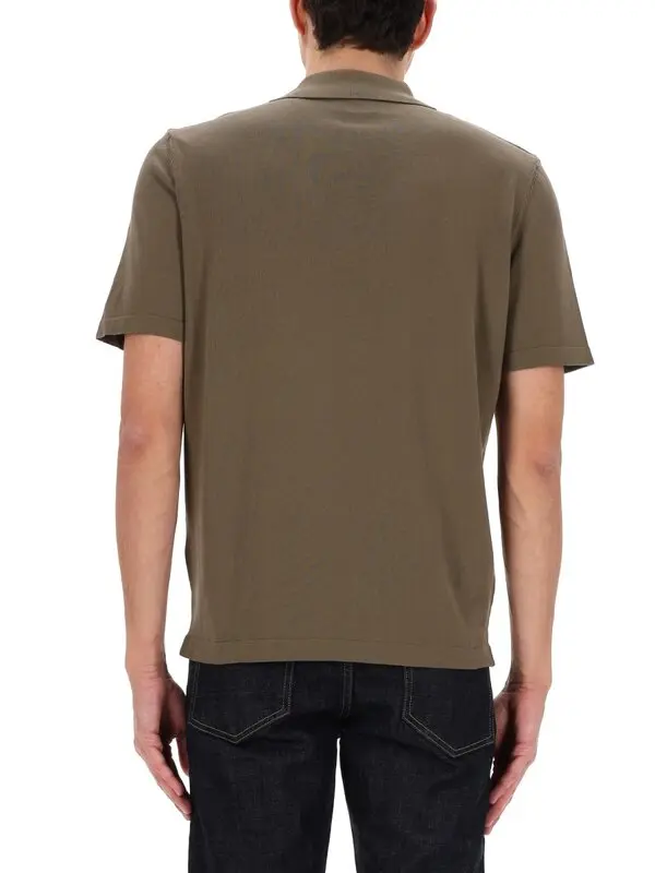 A.p.c. Logo Intarsia Polo Shirt - Brown