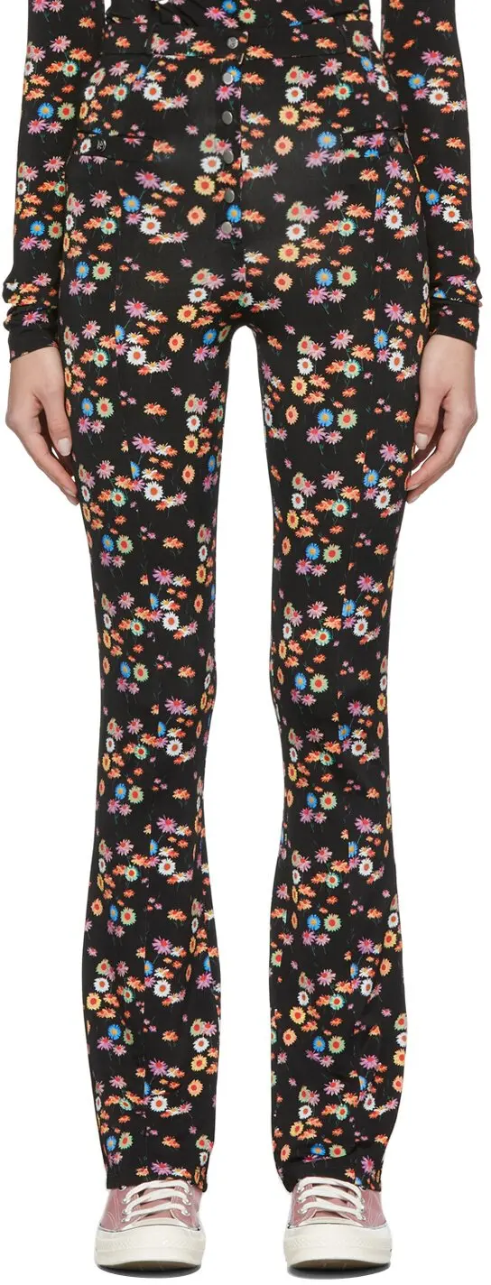 Rabanne Printed Casual Pants - Black