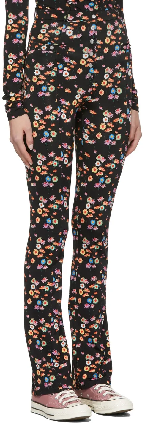 Rabanne Floral Print High-waist Trousers