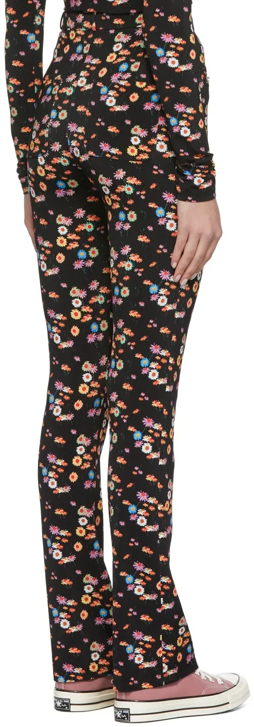 Rabanne Floral Print High-waist Trousers