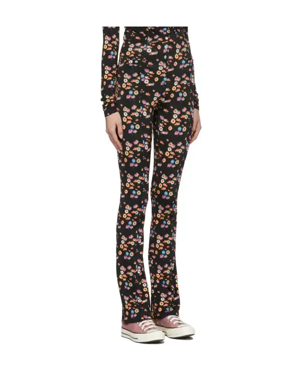 Rabanne Floral Print High-waist Trousers