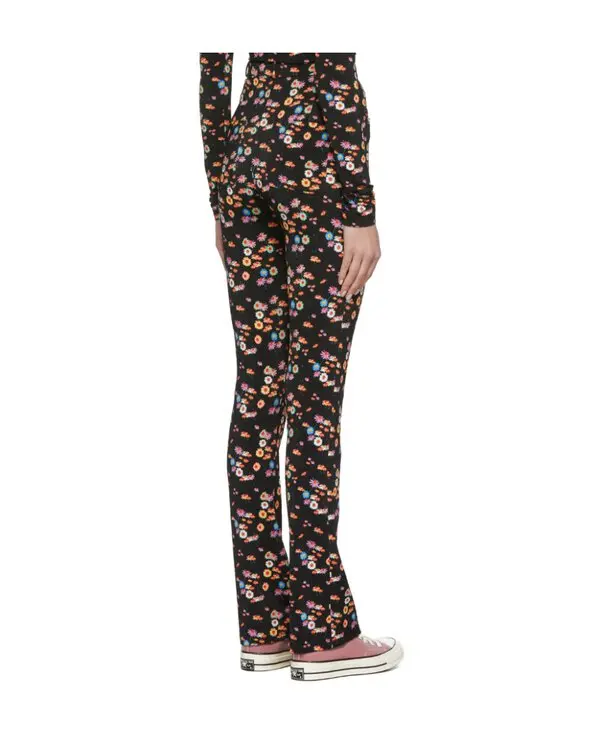 Rabanne Floral Print High-waist Trousers