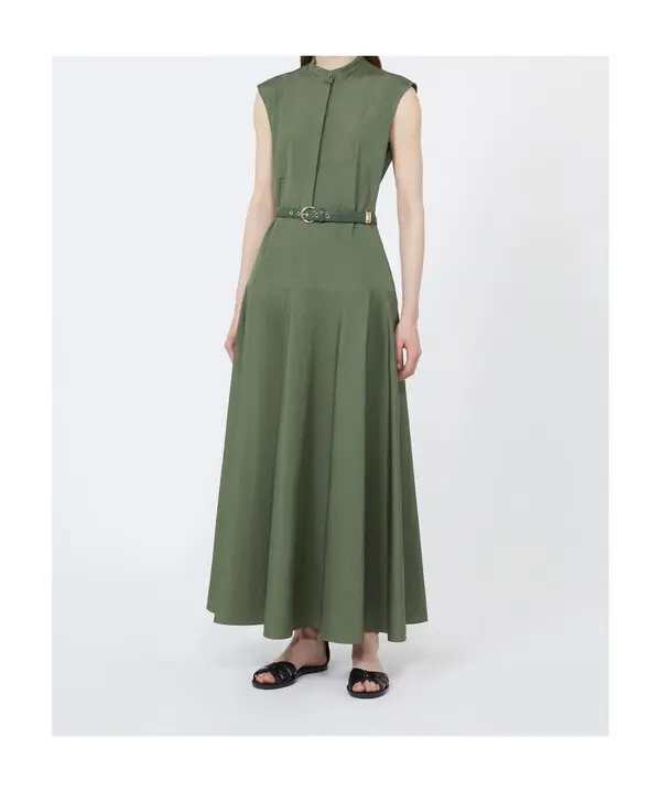 Max Mara Gesto Sleeveless Midi Dress - Khaki