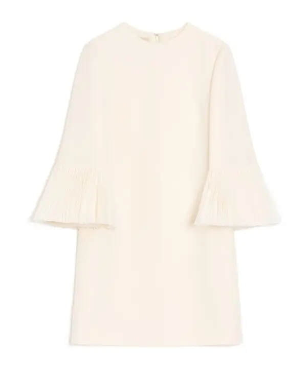 Valentino Garavani Embroidered Crepe Couture Short Dress