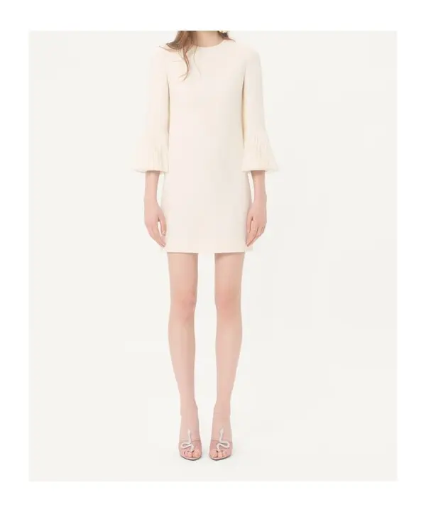 Valentino Garavani Embroidered Crepe Couture Short Dress