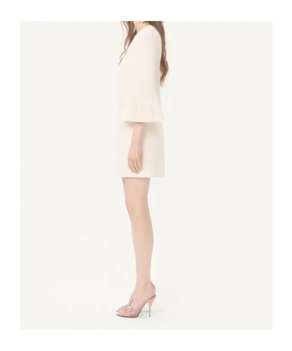 Valentino Garavani Embroidered Crepe Couture Short Dress