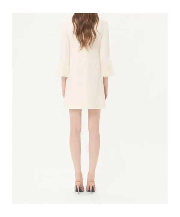 Valentino Garavani Embroidered Crepe Couture Short Dress