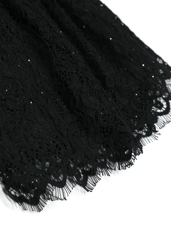 Monnalisa Lace Shorts With Diamond Embellishments