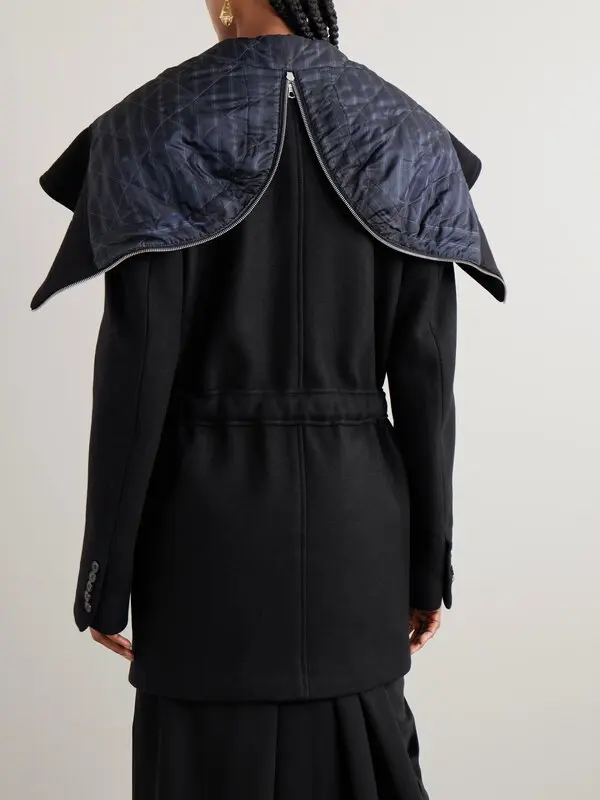 Dries Van Noten Belted Hooded Double-breasted Coat