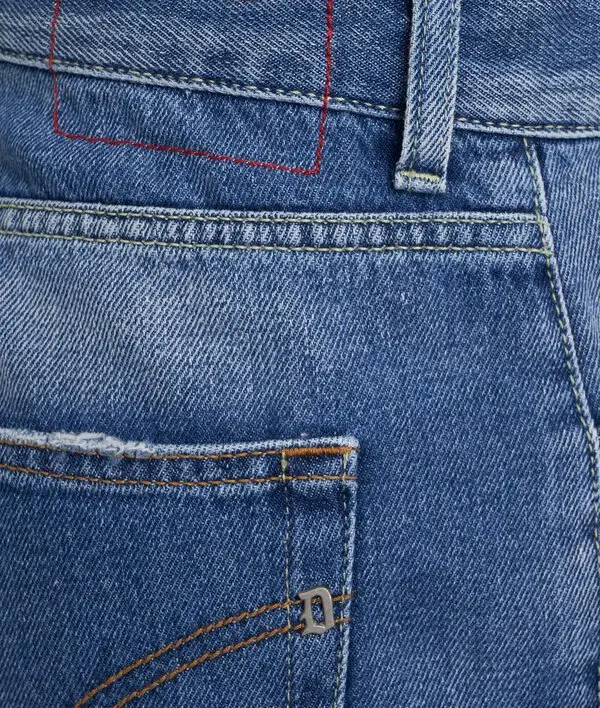 DONDUP Ripped Jeans With Button Fly - Blue