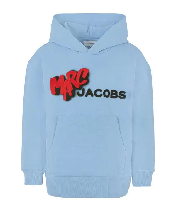 Marc Jacobs Embroidered Logo Hoodie - Light Blue