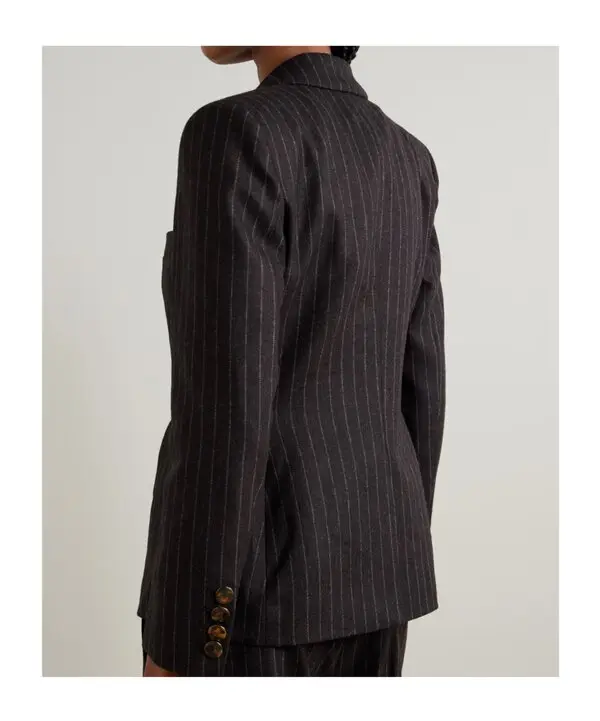 BLAZÉ MILANO Akira Pinstriped Wool And Cashmere-blend Blazer