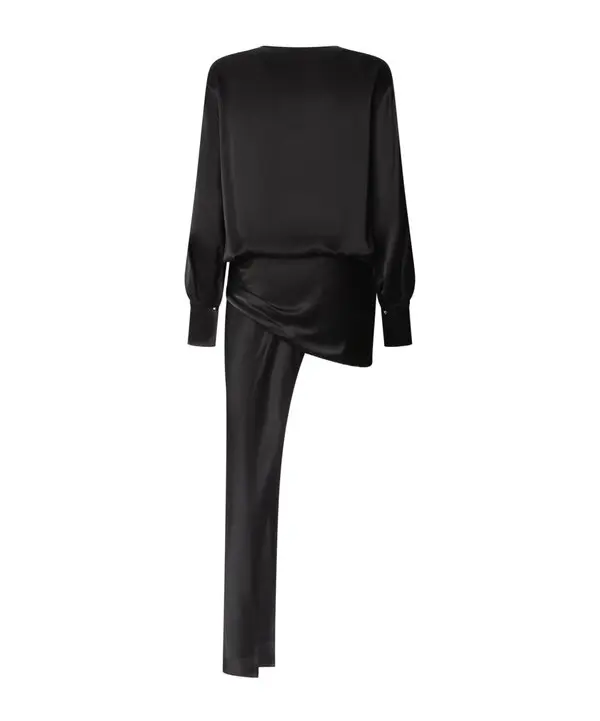 Pinko Asymmetrical Draped Mini Dress