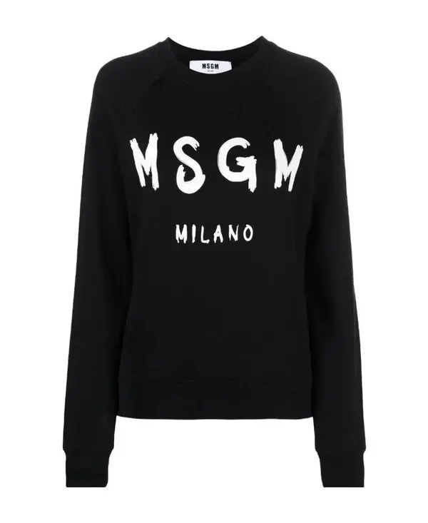MSGM Logo Detail Sweatshirt - Black
