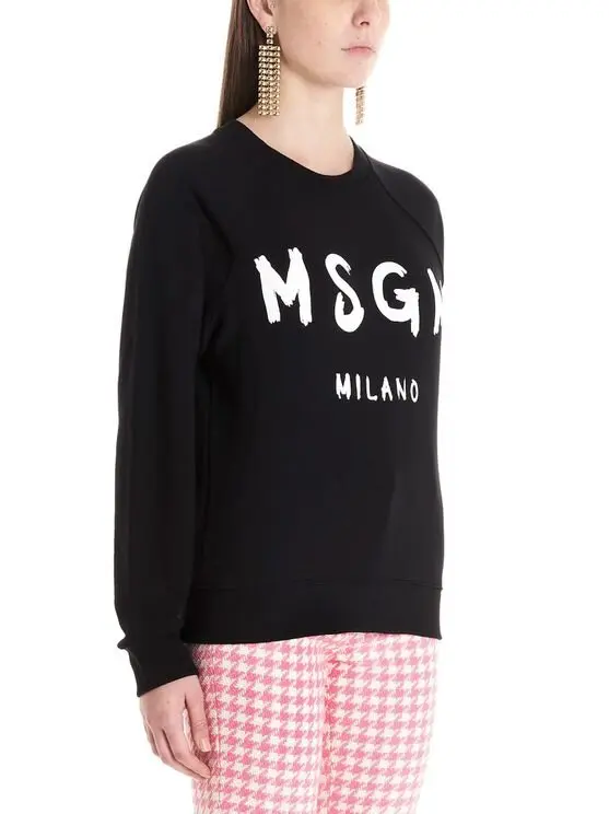 MSGM Logo Detail Sweatshirt - Black