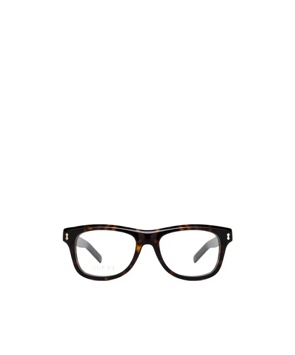 Gucci Rectangular Eyeglasses With Tortoiseshell Frames - Black
