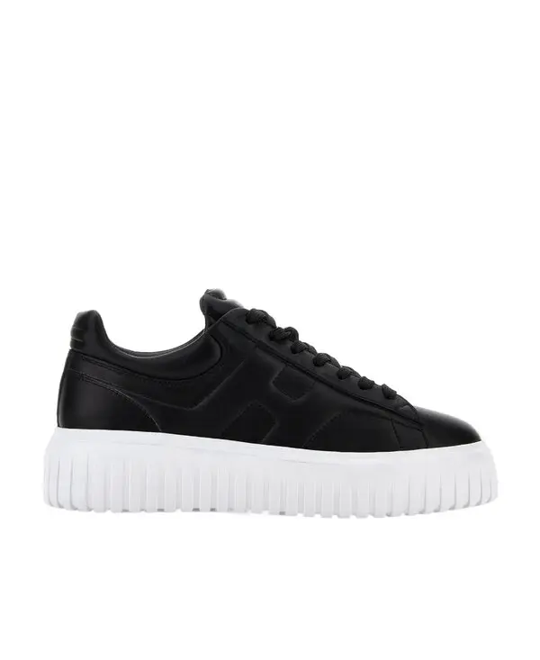 Hogan H-stripes Lace-up Sneakers - Black