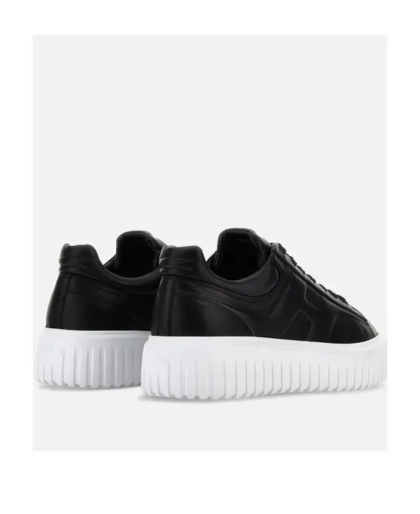 Hogan H-stripes Lace-up Sneakers - Black